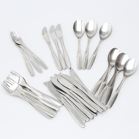 HACKMAN, 43 delar, "Savonia", bestick, rostfritt stål, 1900-talets mitt ...