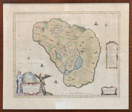 ANTIQUE MAP. JOAN BLAEUS HAND COLORED COPPER STICK OVER VEIN FROM ATLAS ...