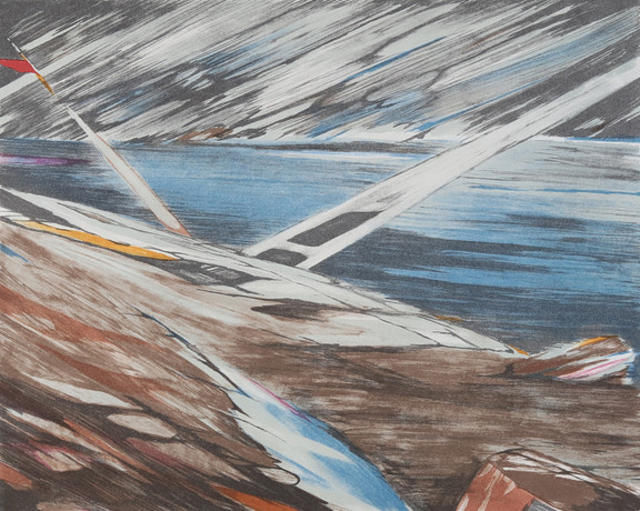 LARS SANDGREN. Komposition, färglitografi nr 1/250, signerad och ...