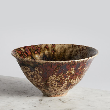 ULLA & GUSTAV KRAITZ. Skål, Fogdarp, Förslövsholm 1977, chamotte og ...