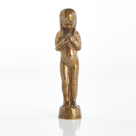 ASTRI BERGMAN-TAUBE. Skulptur, flicka, Herman Bergman, brons. Konst ...