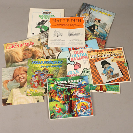 VINYLSKIVOR LP, parti, barnvisor och sagor, 20 stycken. Övrigt - Övrigt ...