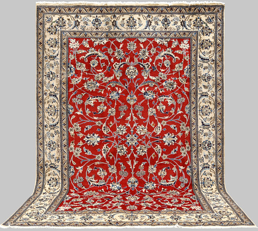 MATTA, persisk, nain med silkeinslag. Ca 352 x 245 cm. Mattor & Textil ...