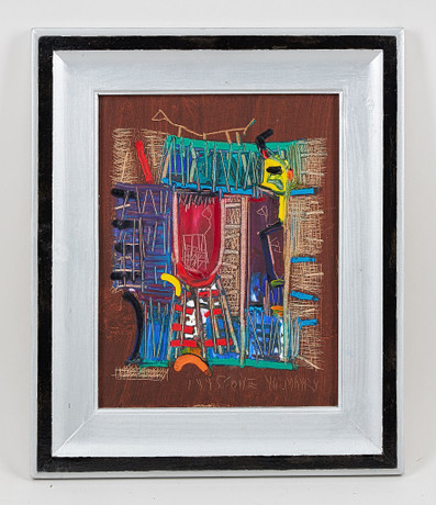 SOILE YLI-MÄYRY. "Tracks in the sand", signed and dated 1995, oil on ...