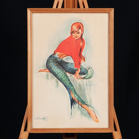 CHRISTEL MAROTT. Färglitografi. Konst - Teckningar - Auctionet