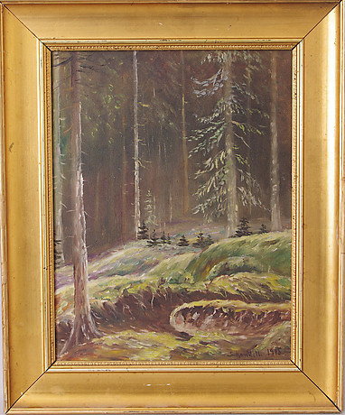 STURE KANDELL. Skogsparti, oil on canvas, signed S. Kandell 1915. Art ...
