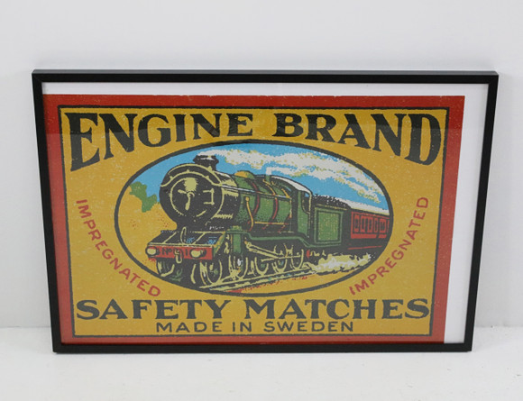 ADVERTISING POSTER, "Engine Brand, Safety Matches", Vulcan's match ...