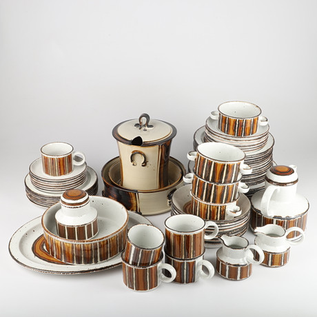 TEE- UND SPEISESET, 63-teilig, Steinzeug, Midwinter, England. Keramik ...