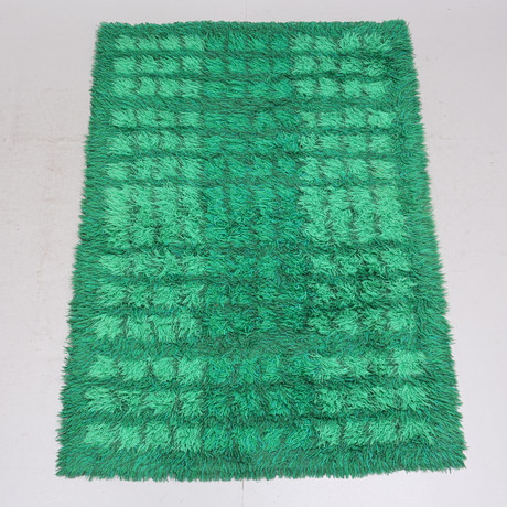 RYAMATTA, grön, 1970-tal. Mattor & Textil - Mattor - Auctionet