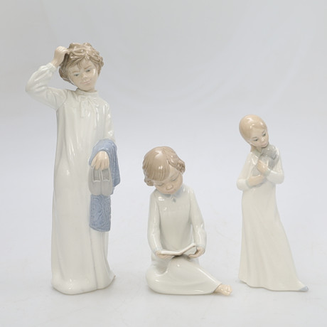 FIGURES, 3 pieces, porcelain, Nau mf, Spain. Ceramics & Porcelain ...