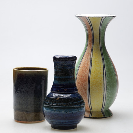 VASER, 3 st, bl.a. Tyskland 1900-tal. Keramik & Porslin - Europeiskt ...