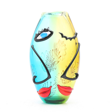 Murano polychrome glass vase, late 20th Century. Glass - Art glass ...