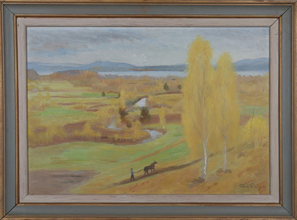 PAUL PILTZ. olja på pannå, signerad. Konst - Måleri - Auctionet