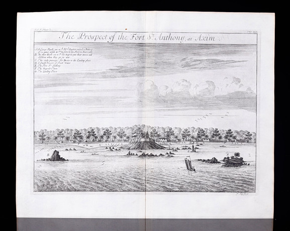 COPPER STICK, View of Fort St. Anthony at Axim, 18th century. Art ...
