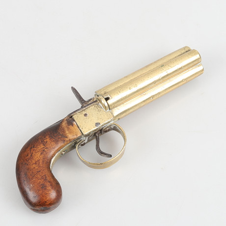 BLOCK PISTOL, four-barreled, 19th century. Weapons & Militaria - Guns ...