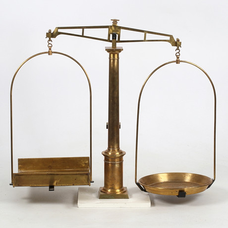 BALANCING SCALE, brass, 20th century. Silver & Metals - Pewter, Brass ...