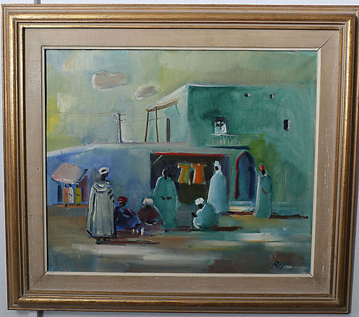 HANS RIPA. Oil on canvas, 2 pieces, signed Ripa. Art - Paintings ...