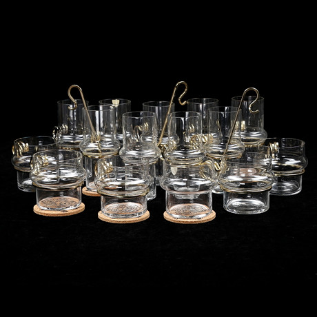LINDEAU & LINDERKRANTZ. Irish coffee glasses and mugs, 15 pcs, "Hot ...