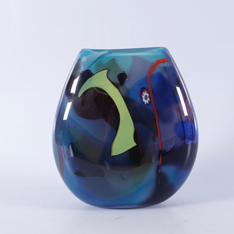 VAS, art glass, Jan-Erik Ritzman, Transjö, signed and dated 88. Unique ...
