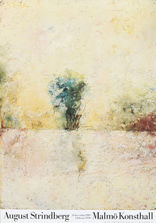 AUGUST STRINDBERG. Utställningsaffisch "Översvämning vid Donau", Malmö ...