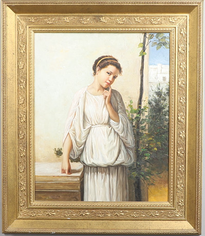 OLIVER RHYS (1854-1907), MANNER OF, FIGURE IN CONTEMPLATION. Art ...