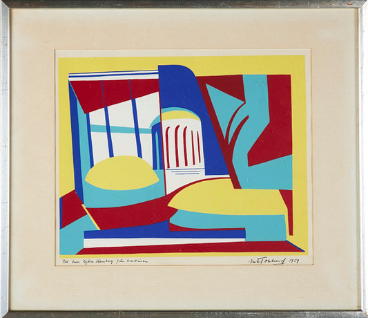 BERTIL ÖHLUND (1923-2003). Komposition, signerad Bertil Öhlund, med ...