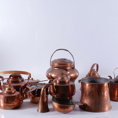 LARGE A Collection OBJECTS, 1 box. Silver & Metals - Pewter, Brass ...