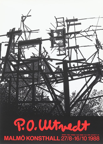 PER-OLOF ULTVEDT. Utställningsaffisch, Malmö Konsthall 1988. Konst ...
