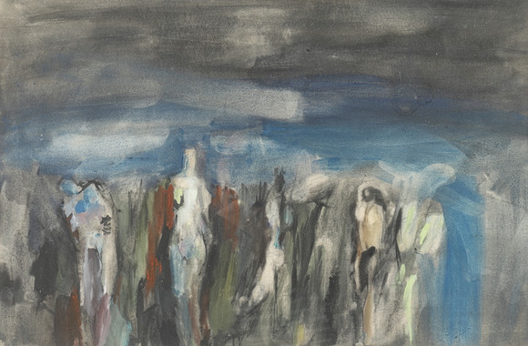 JOHN CHEETHAM (20TH CENTURY SCHOOL). FOUR FIGURES IN A LANDSCAPE. Art ...