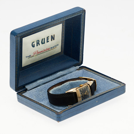 GRUEN, WRISTWATCH / Driver's watch, model 'Precision Curvex', reference ...