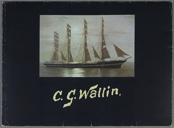 CARL GEORGE WALLIN. Folder with 4 prints of marine paintings by the ...