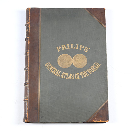 BOK / KARTVERK, "PHILIPS´ GENERAL ATLAS OF THE WORLD". Böcker, Kartor ...