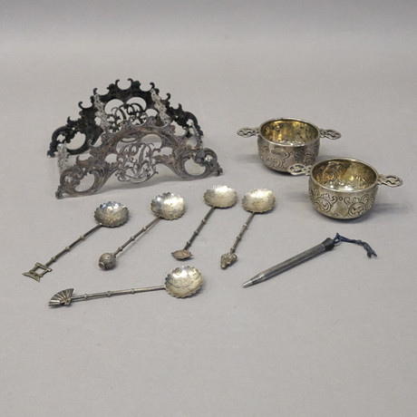 9 PIECES OF SILVER OBJECTS. Silver & Metals - Silver - Auctionet