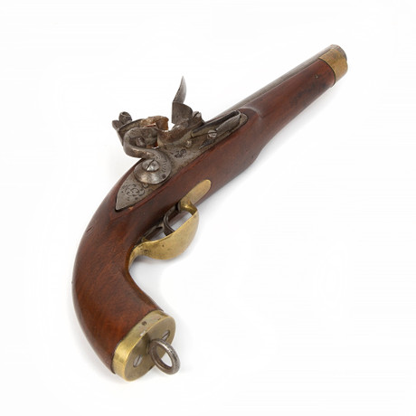 FLINTLOCK PISTOL, Sea service, early 1800s. Weapons & Militaria - Guns ...