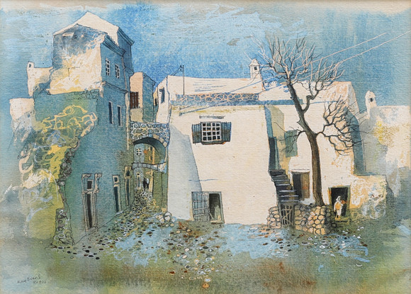 RAY EVANS (BRITISH, 1920-2008). RODOS. Konst - Måleri - Auctionet