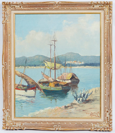 HELMUT GERTH. Painting, 'Cap Martin', France. Art - Paintings - Auctionet