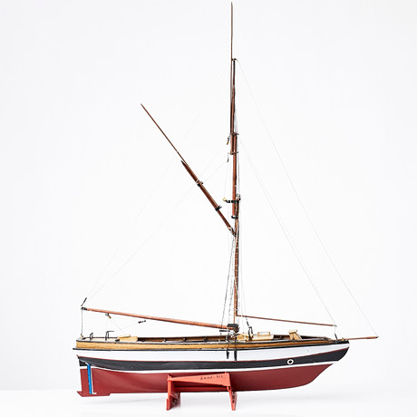 MODELLBÅT, "Sandkil", slutet av 1800-talet, vanlig segelskuta i ...