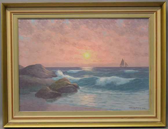 OTTO LINDBERG. OIL ON CANVAS. Art - Paintings - Auctionet