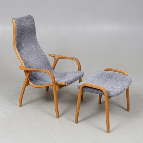 ARMCHAIR WITH Stool, "Lamino", Yngve Ekström, Swedese. Furniture ...