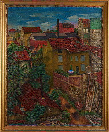 SVEN WESTMAN (1887-1962). Gatubild från Paris, signerad Sven R. Westman ...