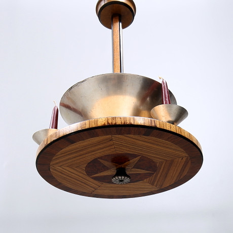 TAKLAMPA, trä med intarsia, 1930-tal. Belysning & Lampor - Taklampor ...