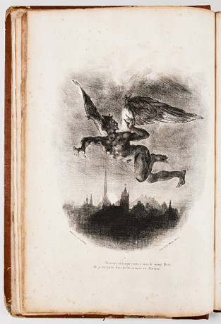 GOETHES BERÜHMTER FAUST MIT LITHOGRAPHIEN VON DELACROIX, 1828, EINES ...