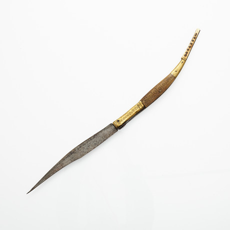 NAVAJA, folding knife, late 19th century, Spain, handle with bone and ...