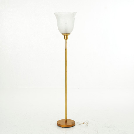 BO NOTINI, golvlampa, Glössner & Co., 1940-tal, fot och ben i mässing ...