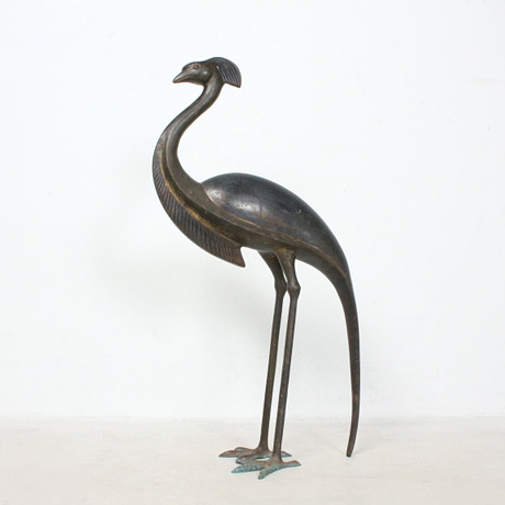 Unknown artist. 'Australian flightless bird', sculpture, cast bronze ...