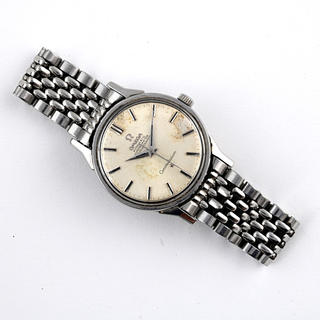 EN GENTLEMAN'S ROSTFRITT STÅL AUTOMATISK ARMBANDSUR AV OMEGA. Klockor ...