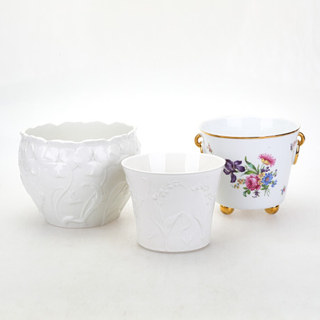 OUTER LINING, 3 pieces, porcelain, Gustavsberg, Karlskrona, 1900s ...