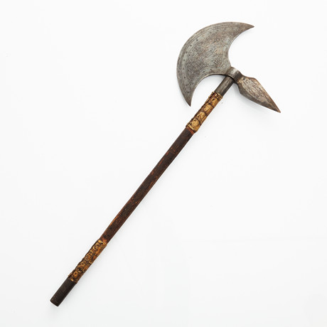 TABAR, stridsyxa, Indien, 1800-talets senare del, yxhuvud med väld egg ...