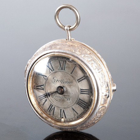 POCKET WATCH, Graham, silver, 18th century. Clocks & Watches - Pocket ...