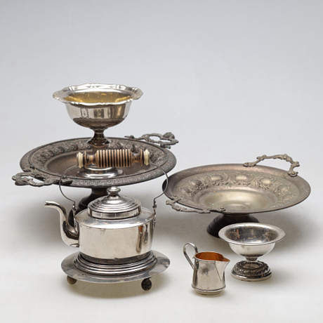 METAL OBJECTS, 7 pcs, i.a. WMF, 20th century. Silver & Metals - Other ...